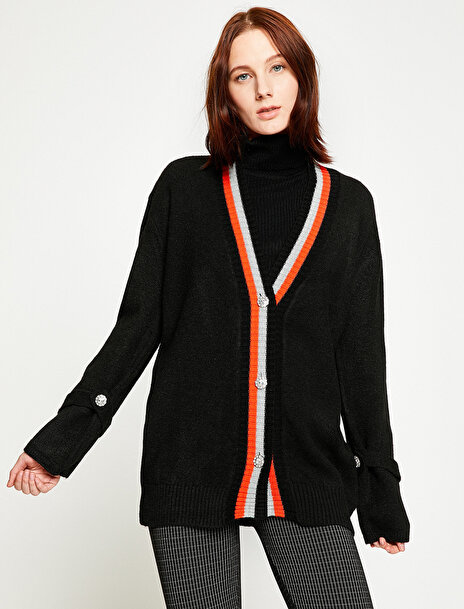 Koton Kadın Düğme Detaylı Triko Hırka