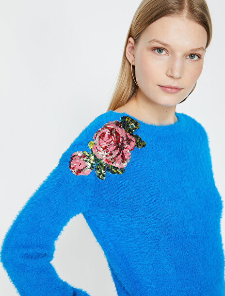 Koton Kadın Pul Detaylı Triko Kazak