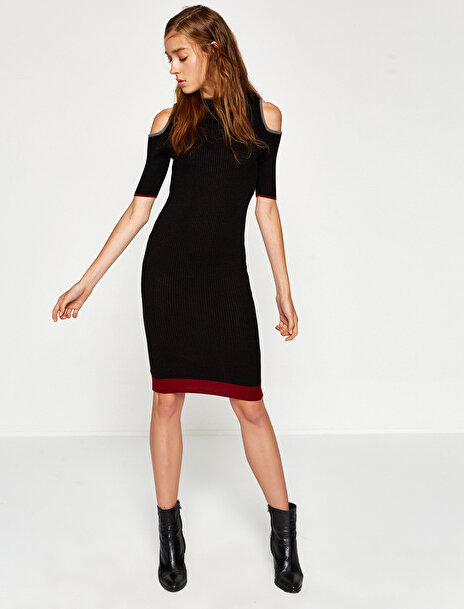 Koton Kadın Omuz Detaylı Elbise