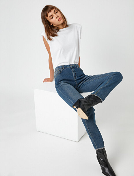 Koton Kadın %100 Pamuk Jean Pantolon