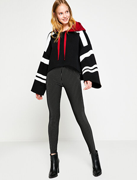 Koton Kadın Çizgili Tayt