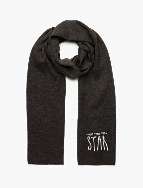 Koton Kadın Yazılı İşlemeli Atkı