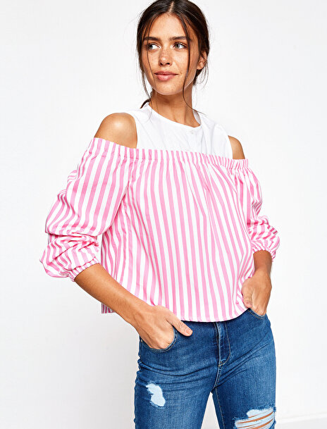 Koton Ole Genç Kız Omuz Detaylı Bluz