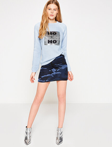 Koton Kadın Kamuflaj Desenli Etek