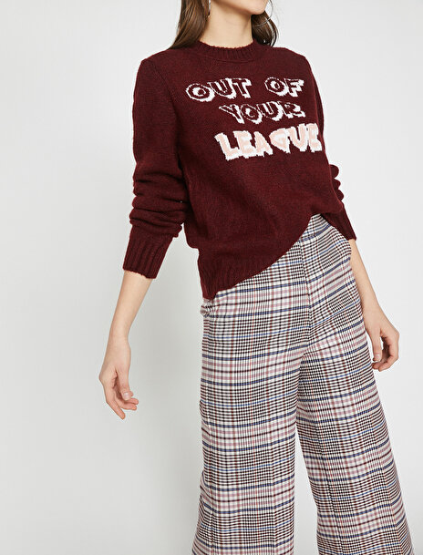 Koton Kadın Yazılı Baskılı Triko Kazak Koton Kadın Yazılı Baskılı Triko Kazak