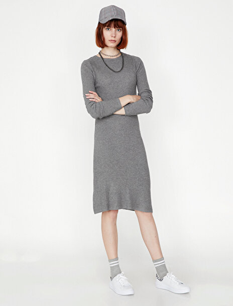 Koton Kadın Bisiklet Yaka Triko Elbise