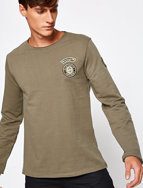 Koton Erkek Arma Detaylı Sweatshirt Koton Erkek Arma Detaylı Sweatshirt