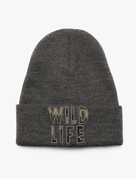 Koton Erkek Çocuk Yazılı İşlemeli Bere