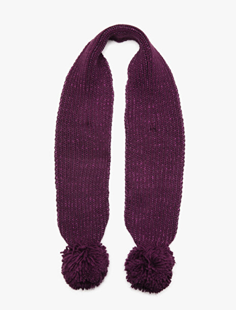 Koton Kız Çocuk Ponpon Detaylı Atkı