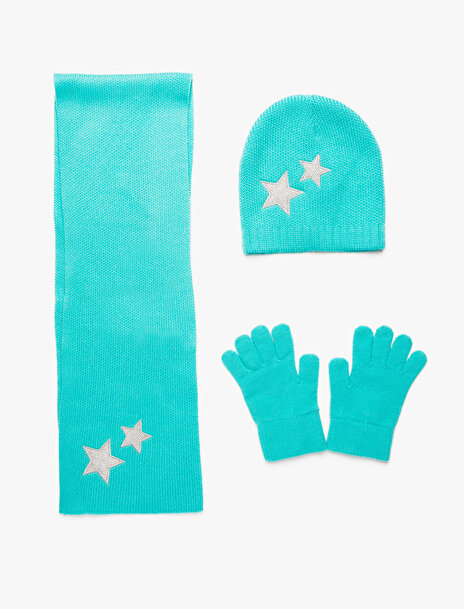 Koton Kız Çocuk Yıldız Detaylı Bere Seti