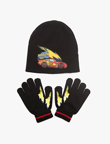 Koton Erkek Çocuk Mcqueen Baskılı Bere Seti