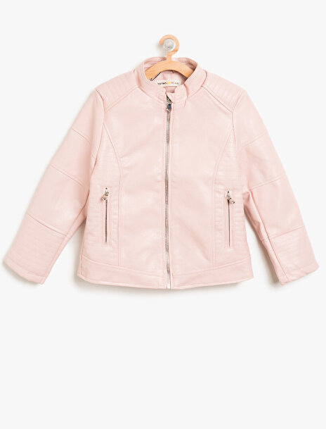 Koton Kız Çocuk Deri Görünümlü Mont