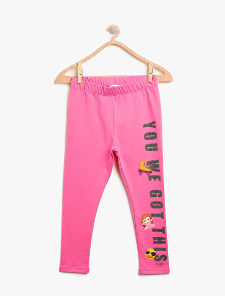 Koton Kız Çocuk Emoji Baskılı Tayt