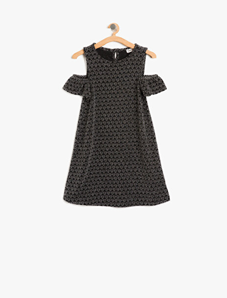 Koton Kız Çocuk Omuz Detaylı Elbise