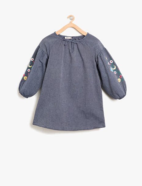 Koton Kız Çocuk İşlemeli Elbise