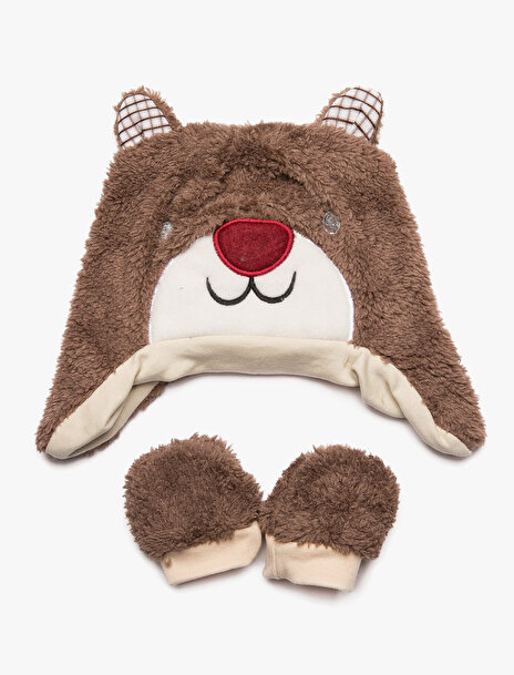 Koton Erkek Çocuk Hayvan Figürlü Bere Seti