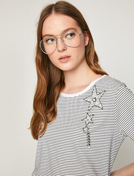 Koton Kadın İşlemeli T-Shirt