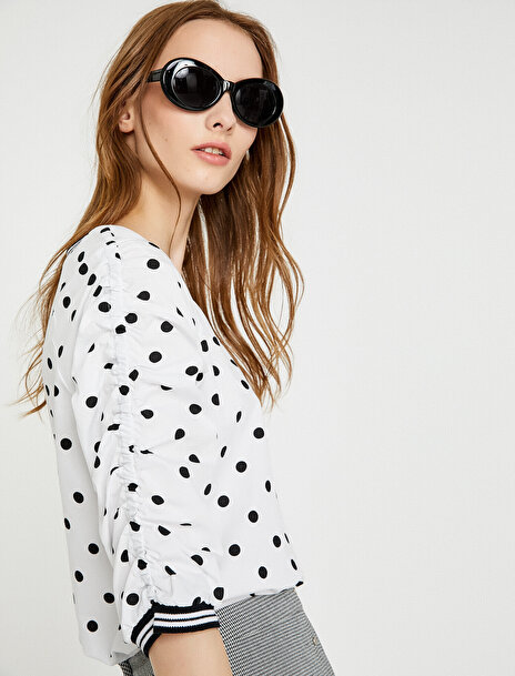 Koton Kadın Puantiye Detaylı Bluz