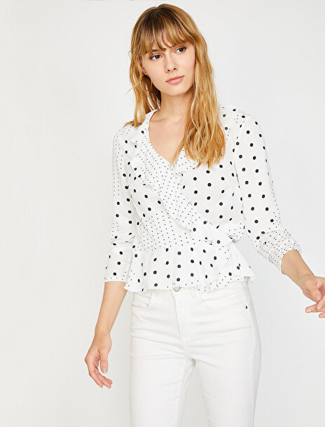 Koton Kadın Puantiye Detaylı Bluz