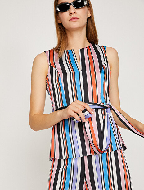 Koton Kadın Renk Bloklu Bluz