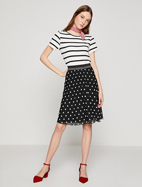 Koton Kadın Puantiye Detaylı Etek