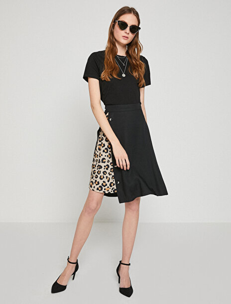 Koton Kadın Leopar Detaylı Etek