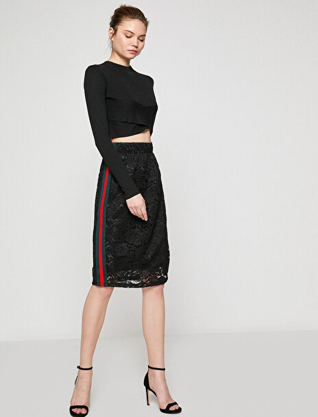 Koton Kadın Dantel Detaylı Etek