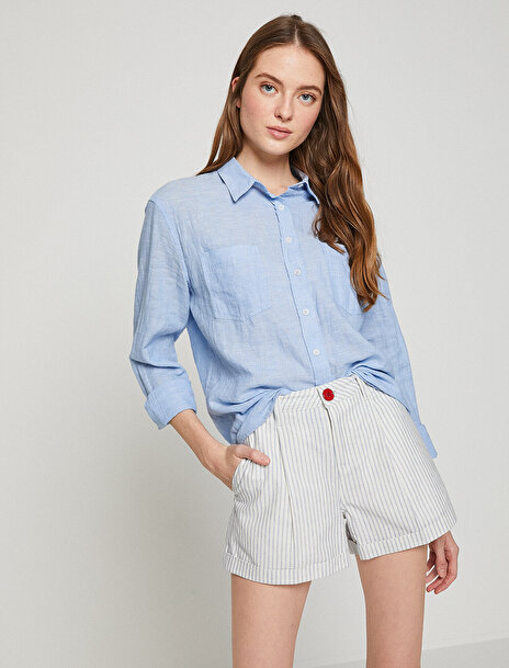 Koton Kadın Çizgili Şort