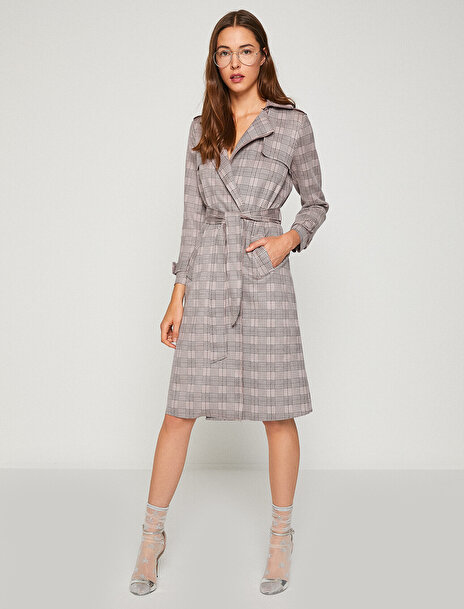 Koton Kadın Süet Görünümlü Trençkot