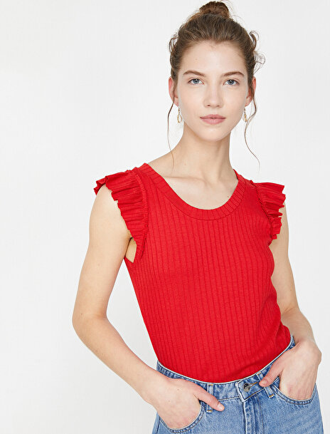 Koton Kadın Fırfır Detaylı Atlet