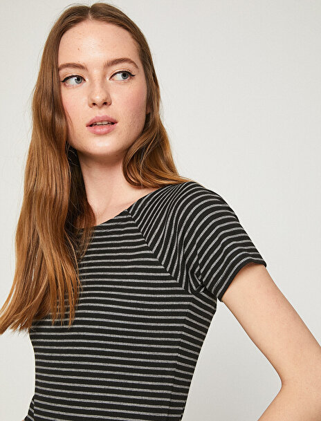 Koton Kadın Çizgili T-Shirt