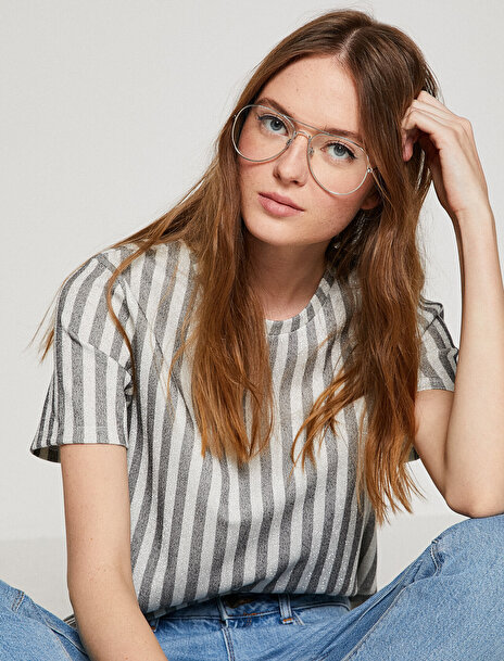 Koton Kadın Çizgili T-Shirt