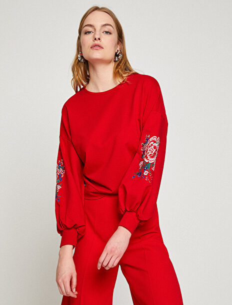 Koton Kadın İşleme Detaylı Sweatshirt
