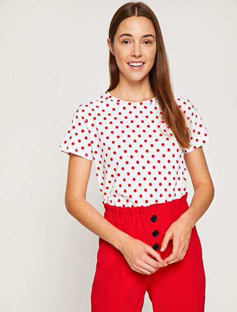 Koton Kadın Puantiyeli T-Shirt
