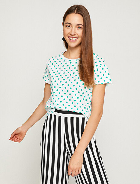 Koton Kadın Puantiyeli T-Shirt