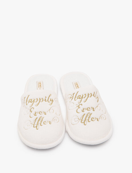 Koton Kadın Yazılı İşlemeli Terlik