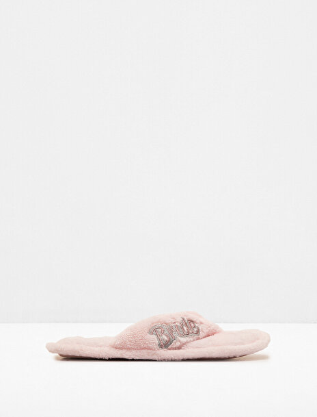 Koton Kadın Yazılı İşlemeli Terlik