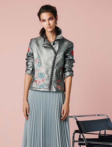 Koton Kadın Deri Görünümlü Mont