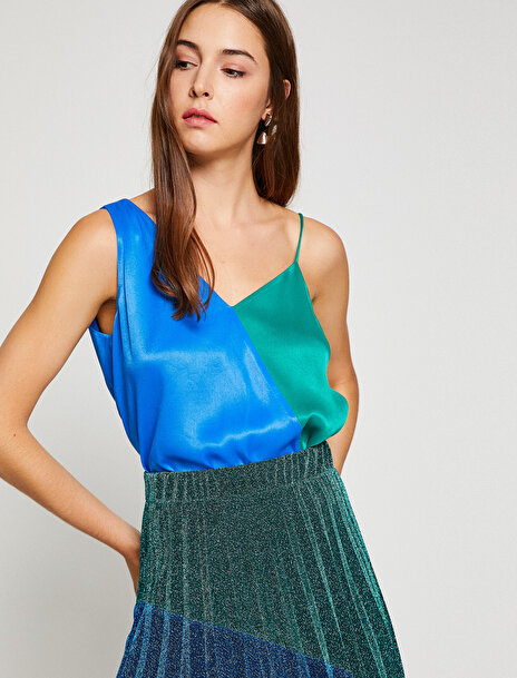 Koton Kadın Renk Bloklu Atlet Koton Kadın Renk Bloklu Atlet