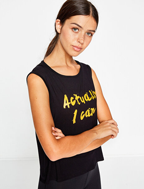 Koton Kadın Yazılı Baskılı Atlet