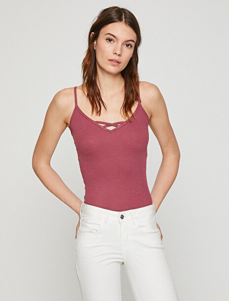 Koton Ole Genç Kız Yaka Detaylı Atlet Koton Ole Genç Kız Yaka Detaylı Atlet