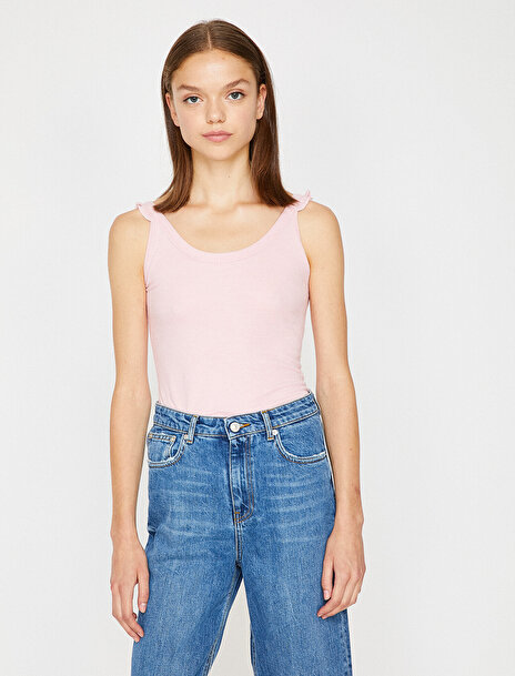 Koton Kadın Fırfır Detaylı Atlet