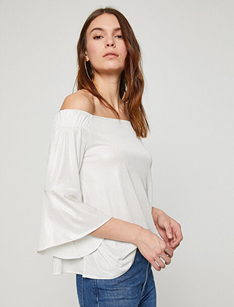 Koton Kadın Omzu Açık Detaylı Bluz