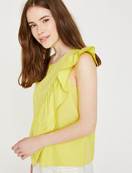 Koton Kadın Fırfır Detaylı Atlet