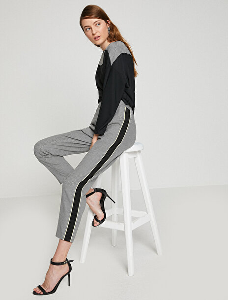 Koton Kadın Biye Detaylı Pantolon