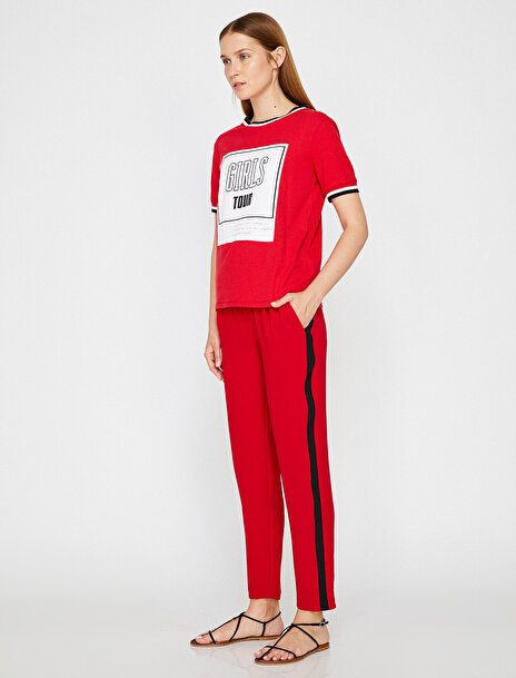 Koton Kadın Şeritli Pantolon