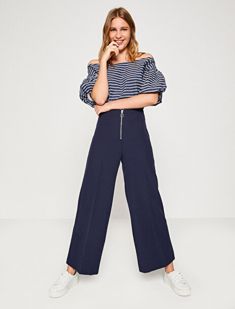 Koton Kadın Fermuar Detaylı Pantolon Koton Kadın Fermuar Detaylı Pantolon