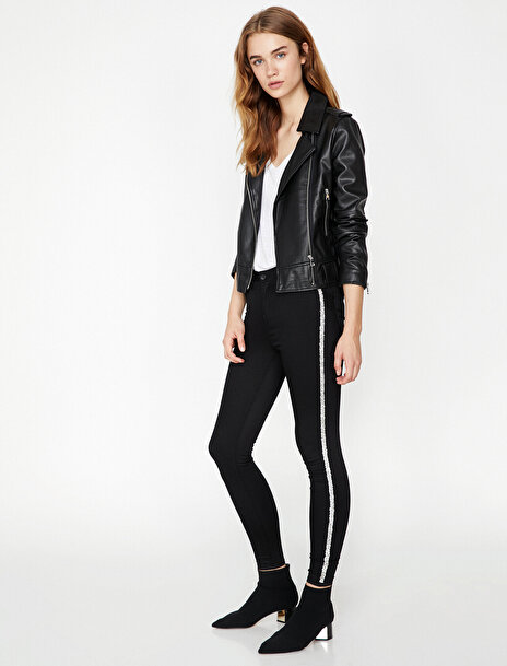 Koton Kadın Biye Detaylı Pantolon