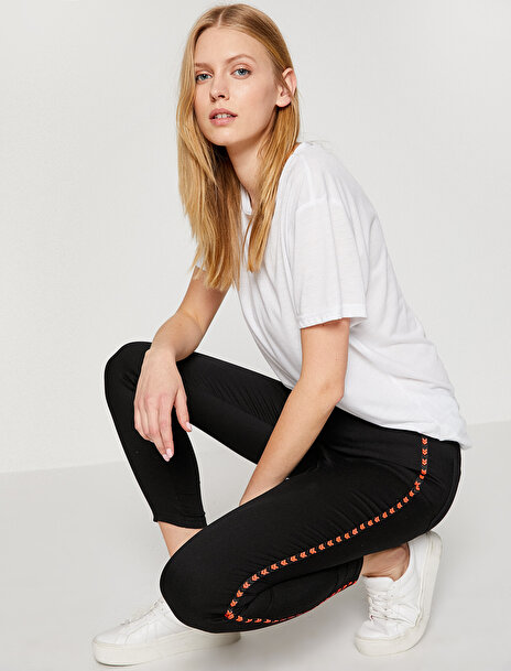 Koton Kadın Şeritli Tayt