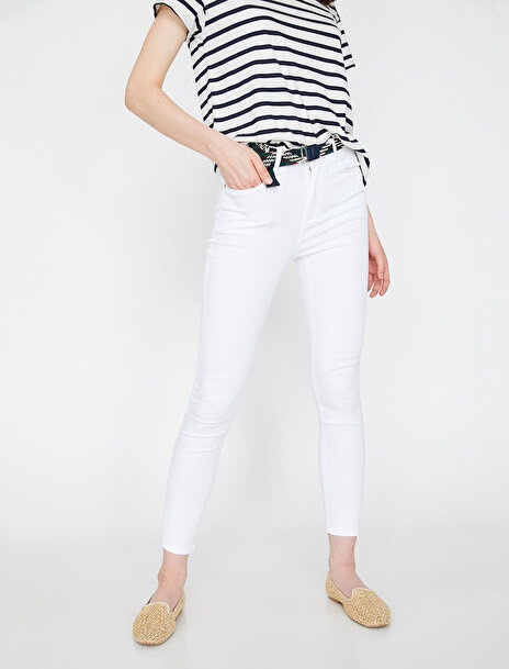 Koton Kadın Kemer Detaylı Pantolon